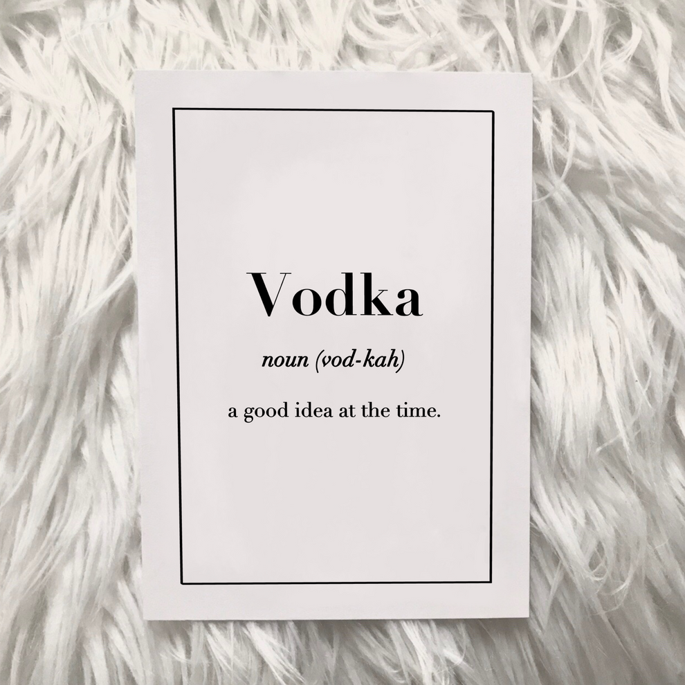 Vodka definition print – DestinyMayDesign